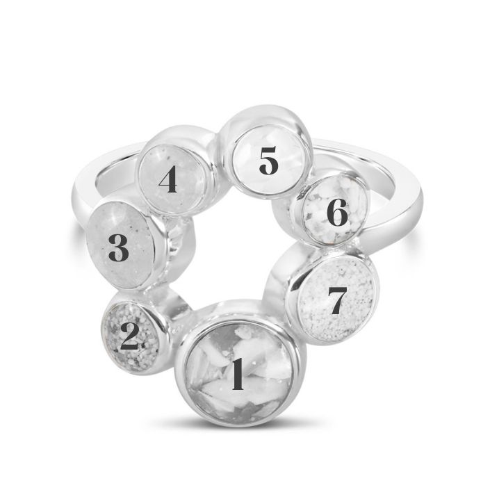 The World Is Yours 7 Continent Sand Ring - Sterling